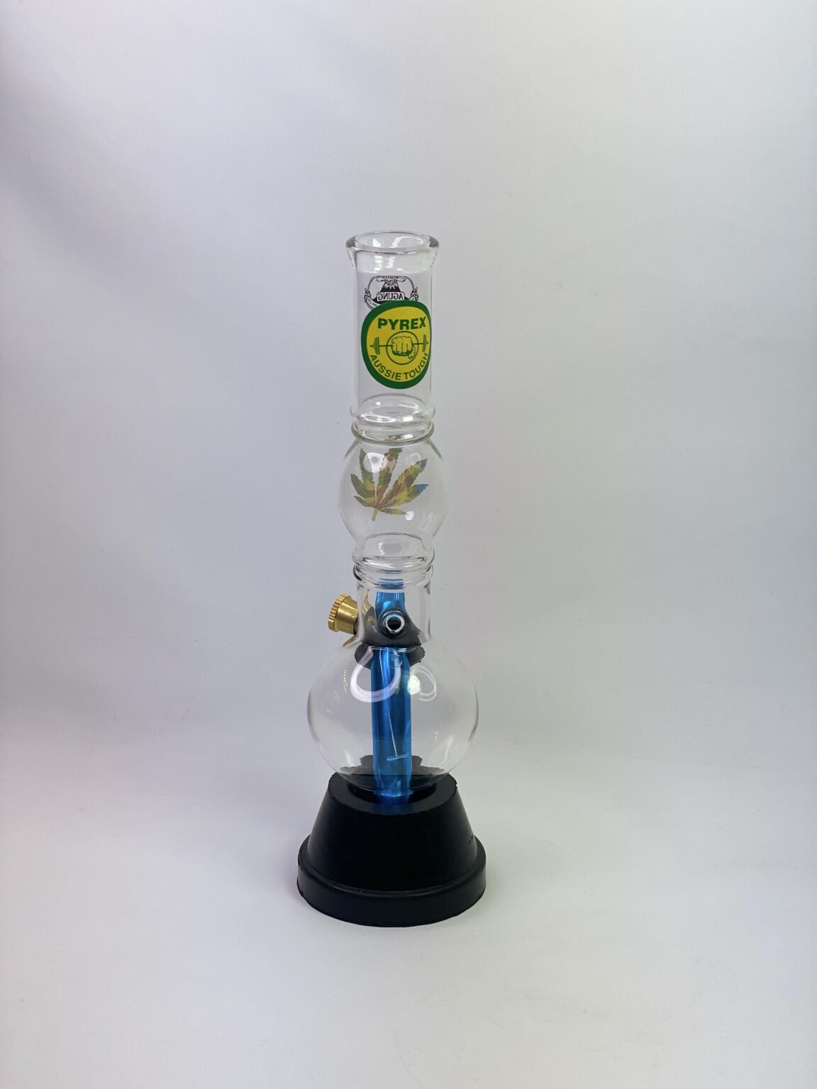 Agung Medium Double Bubble Rainbow Leaf Bonza 25cm - East Coast Bongs