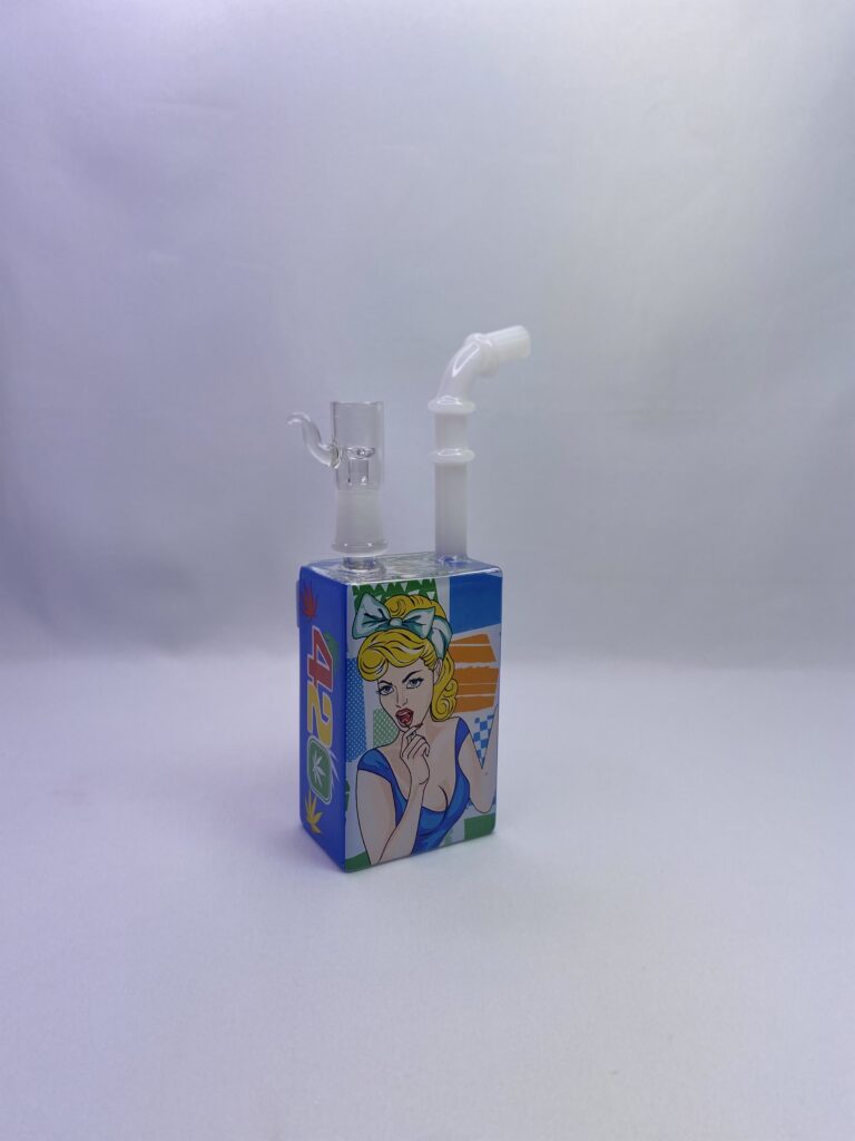 Dab Rig Juice Box Style (Pin Up Design) - East Coast Bongs