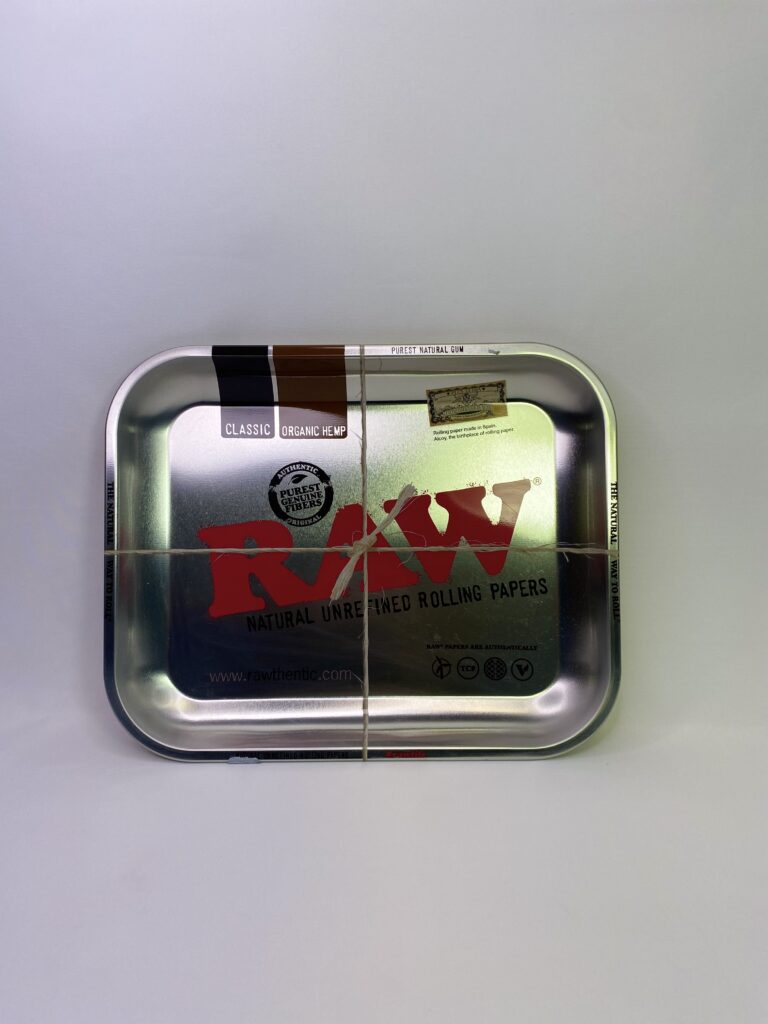 RAW Rolling Tray Large Silver - East Coast Bongs