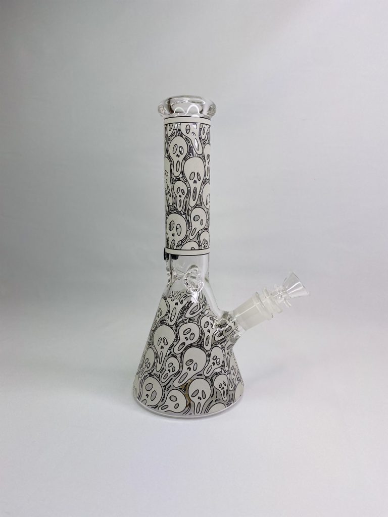 Glow In The Dark Skull – Scream Glass Beaker Waterpipe – 25cm - East ...
