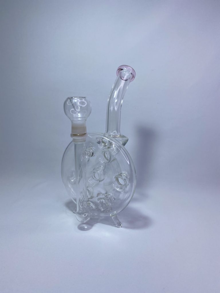 Full Glass Swiss Cheese Percolator with Pink Mouthpiece 26cm - East ...