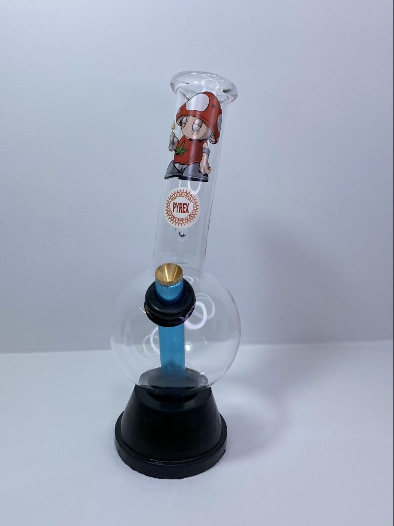 Pyrex Medium Bonza Bubble Bong 'Stoned Mushroom' 26cm - East Coast Bongs
