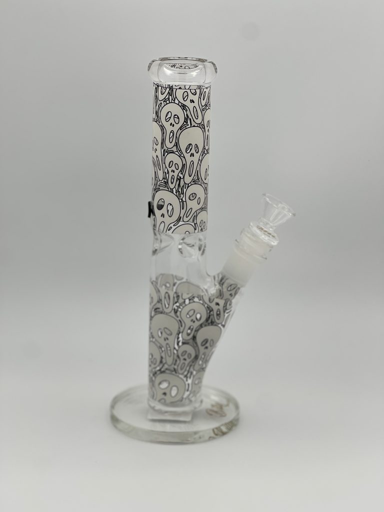 Billy Mate Glow In The Dark Straight Scream Glass Bong 25cm - East ...