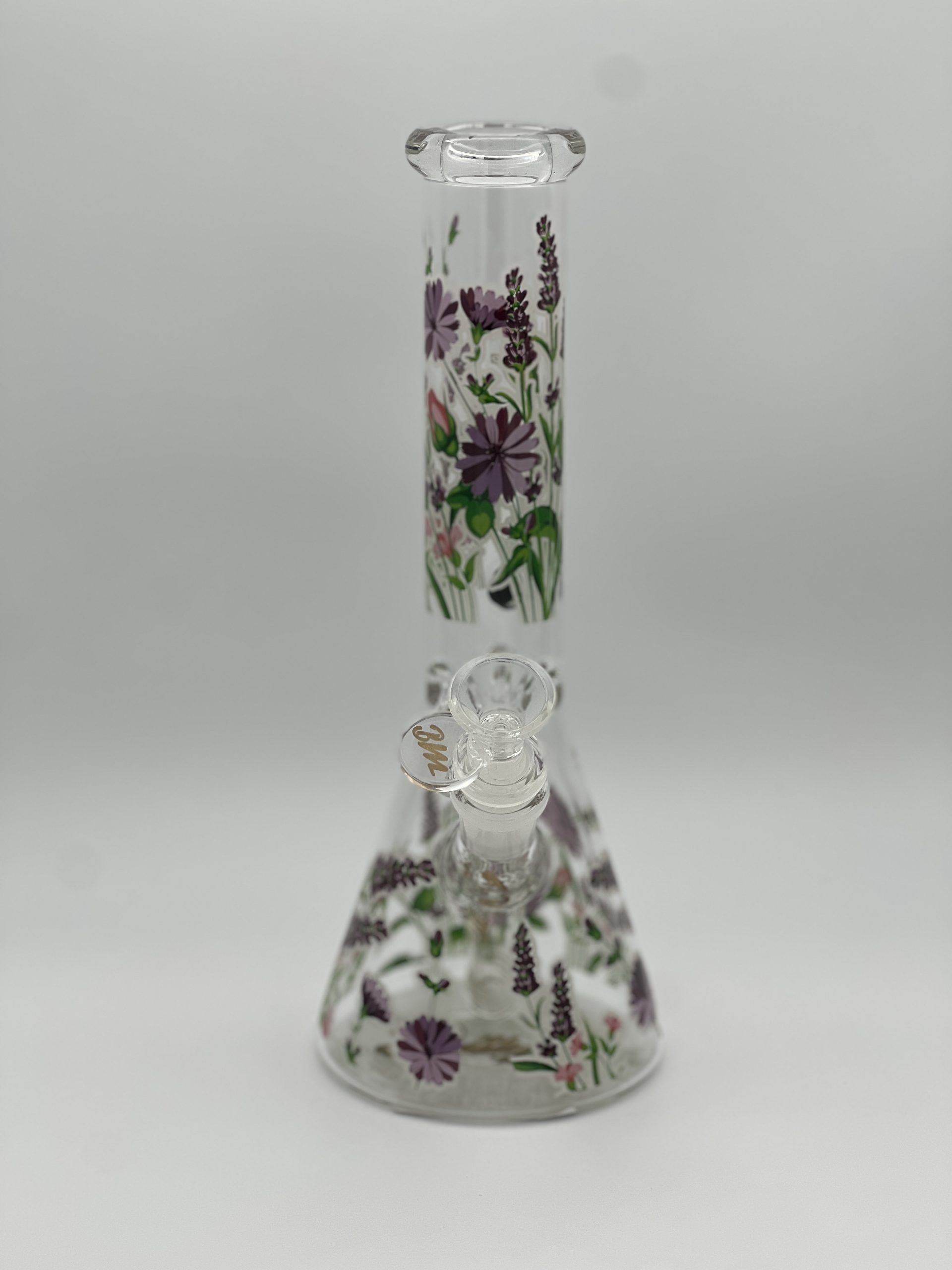 Billy Mate Luminescent Lavender Bloom Beaker Bong – 25cm - East Coast Bongs