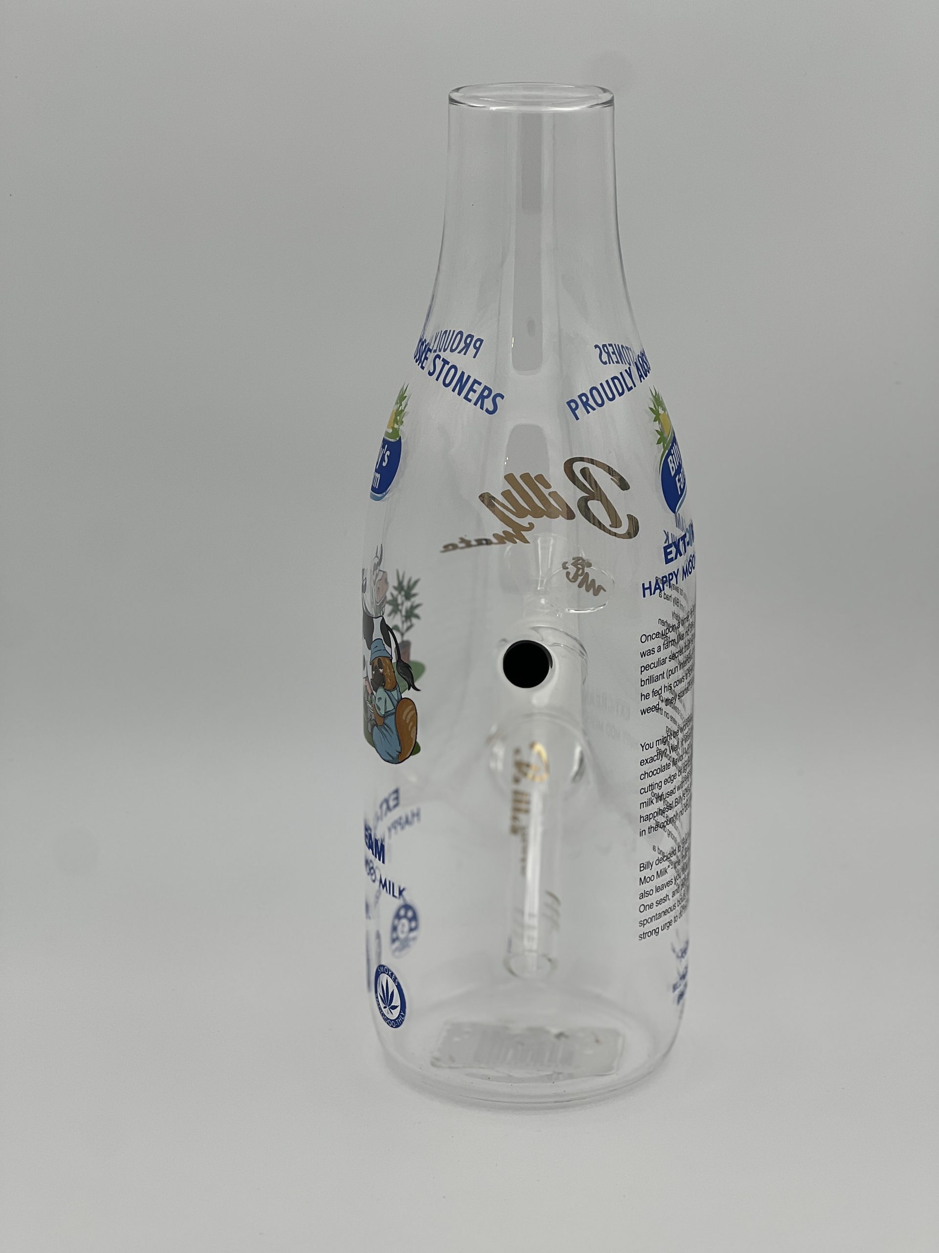 Billy Mate Happy Milk Bottle Bong 24cm - East Coast Bongs