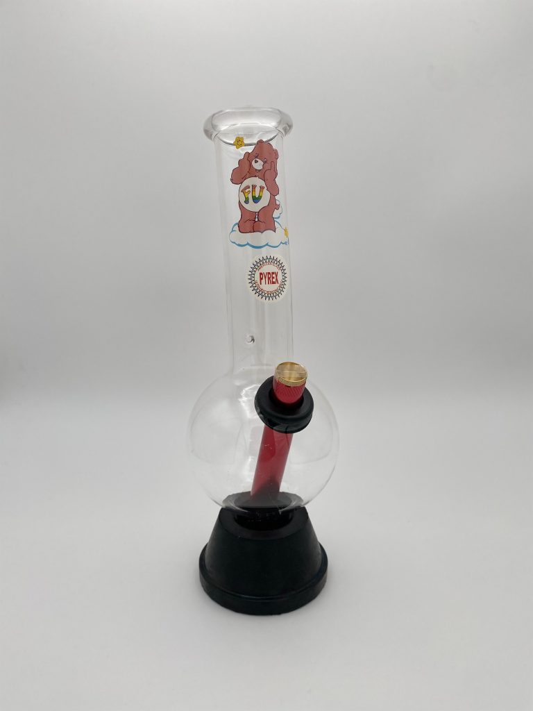 Pyrex Bonza Bubble ‘FU Care Bear’ Bong 26cm - East Coast Bongs