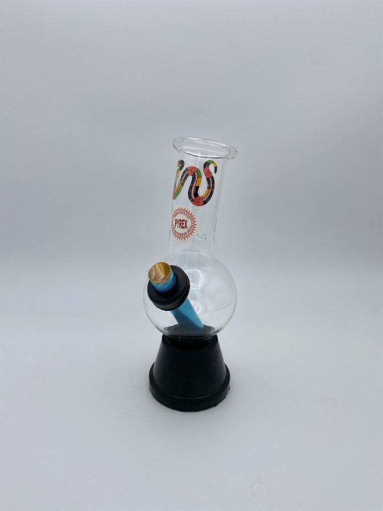 Pyrex Small Bonza Bubble ‘Snake’ Bong 20cm - East Coast Bongs