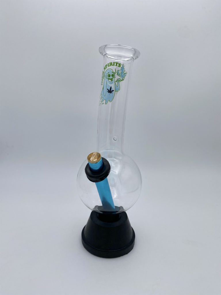 Pyrex Medium Bonza Bubble ‘Stoned Ghost’ Bong 26cm - East Coast Bongs