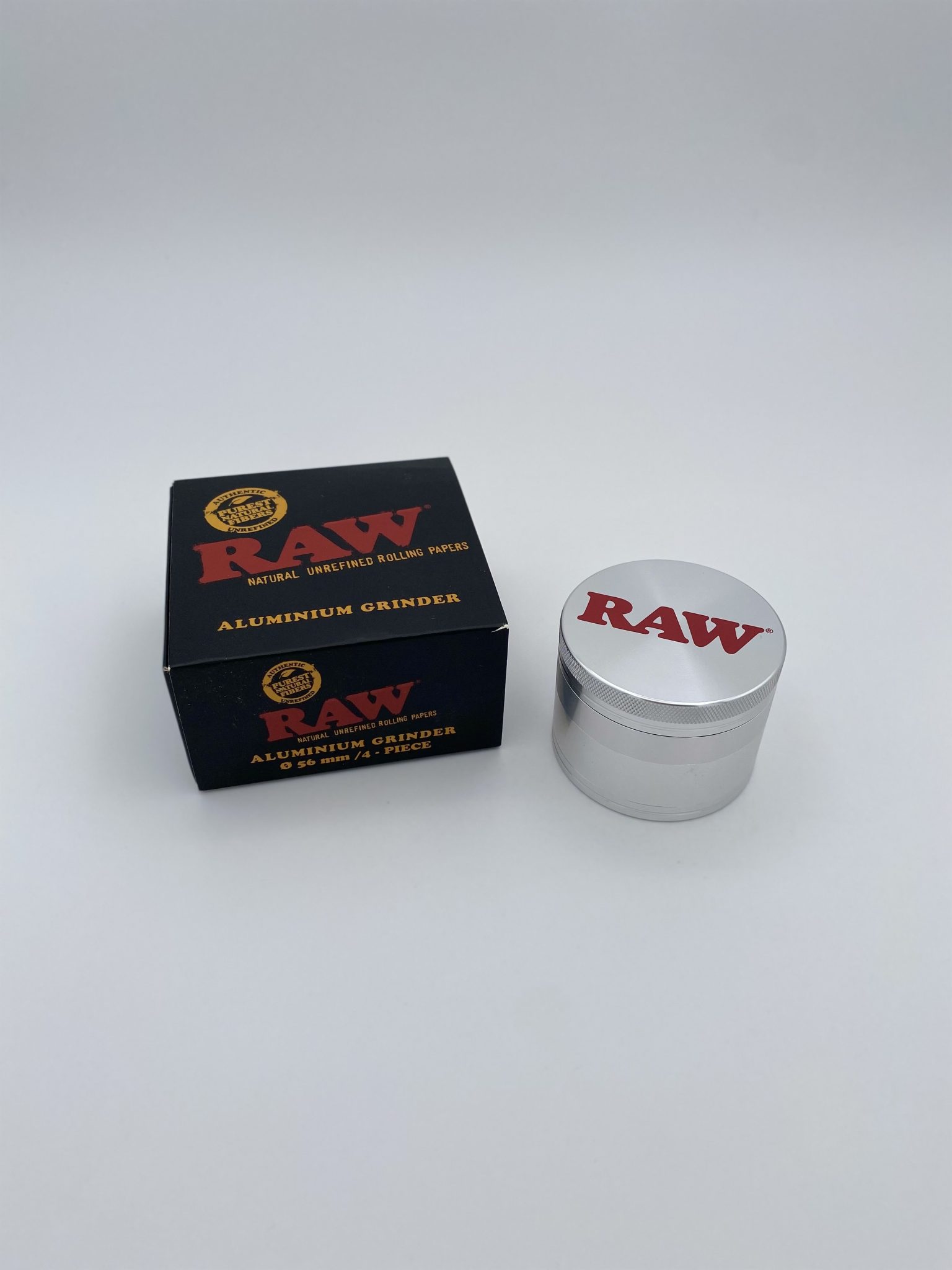 RAW 4 piece 50mm Aluminium Grinder - East Coast Bongs