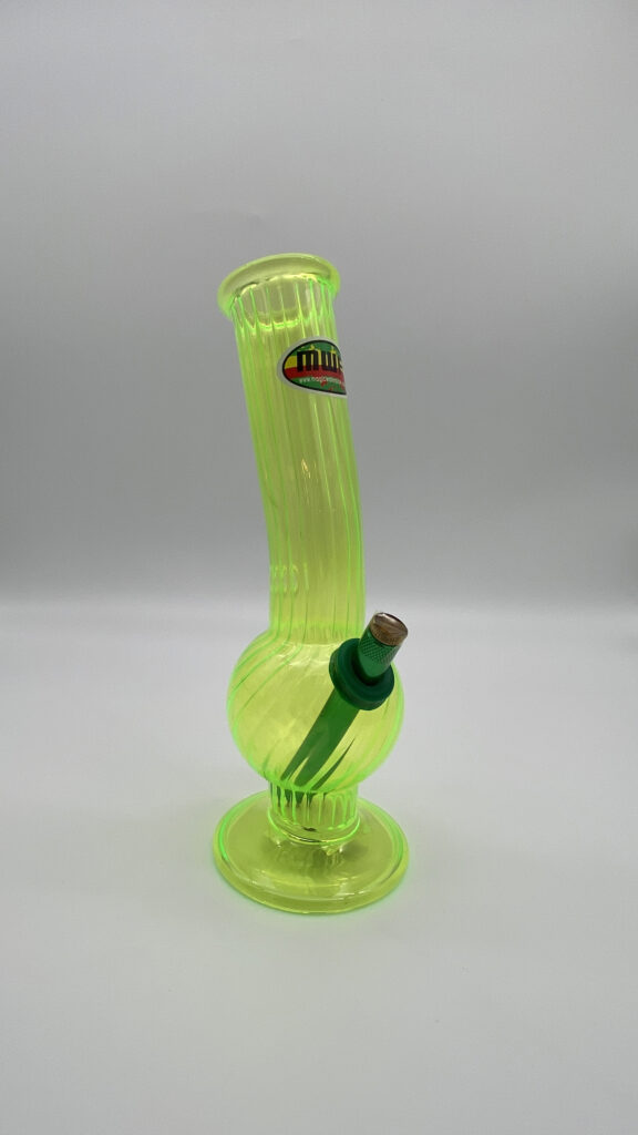 MWP Medium Bent Bubble Green Swirl 28cm - East Coast Bongs