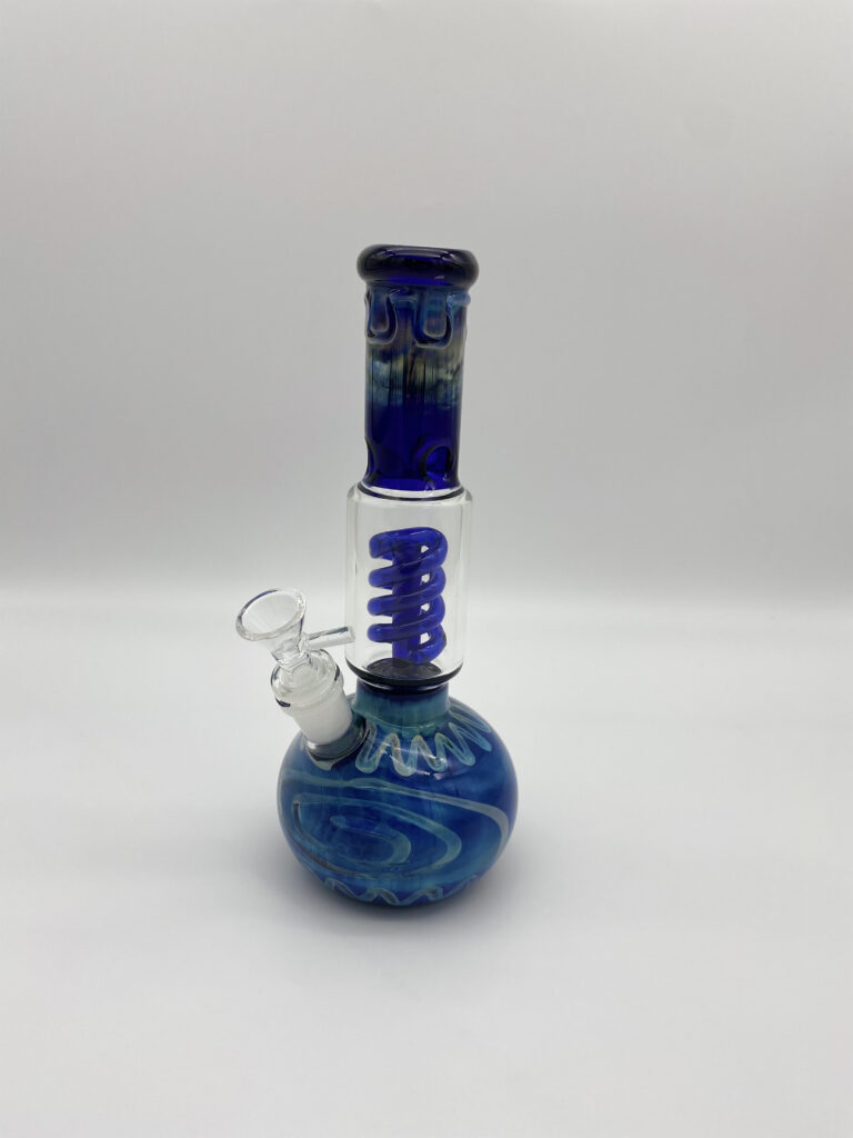 Blue Spiral Percolator Bong 26cm - East Coast Bongs