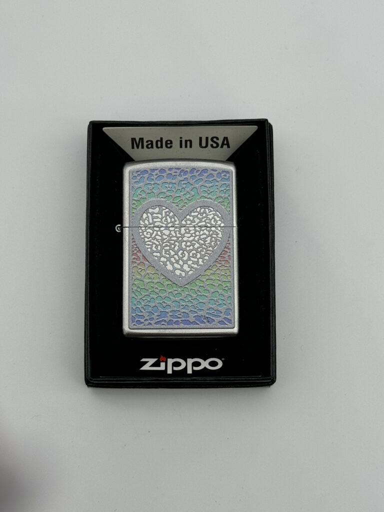 Zippo Heart Design Colour Image - East Coast Bongs
