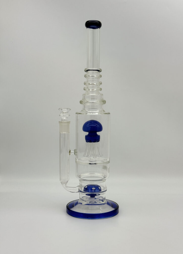 Blue Shroom Tower Perc Bong 46cm - East Coast Bongs