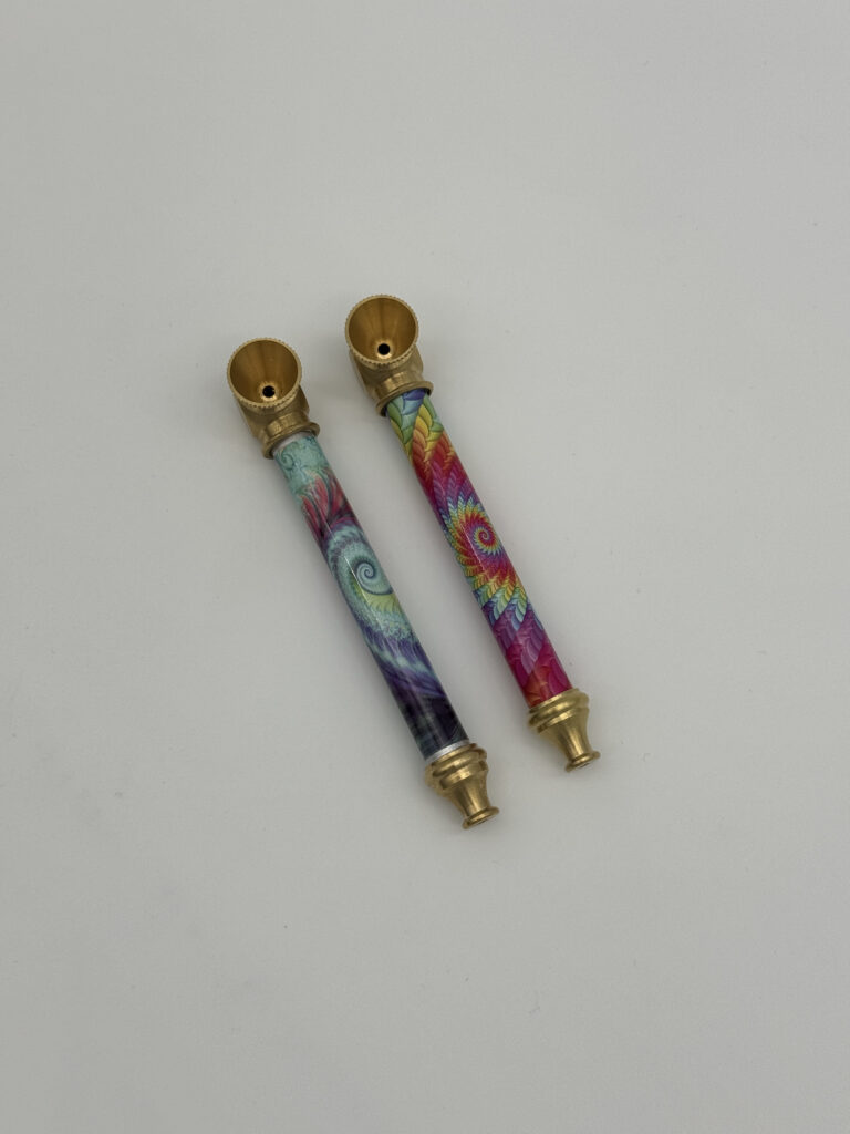 Metal Pipe Medium Colourful Design - East Coast Bongs