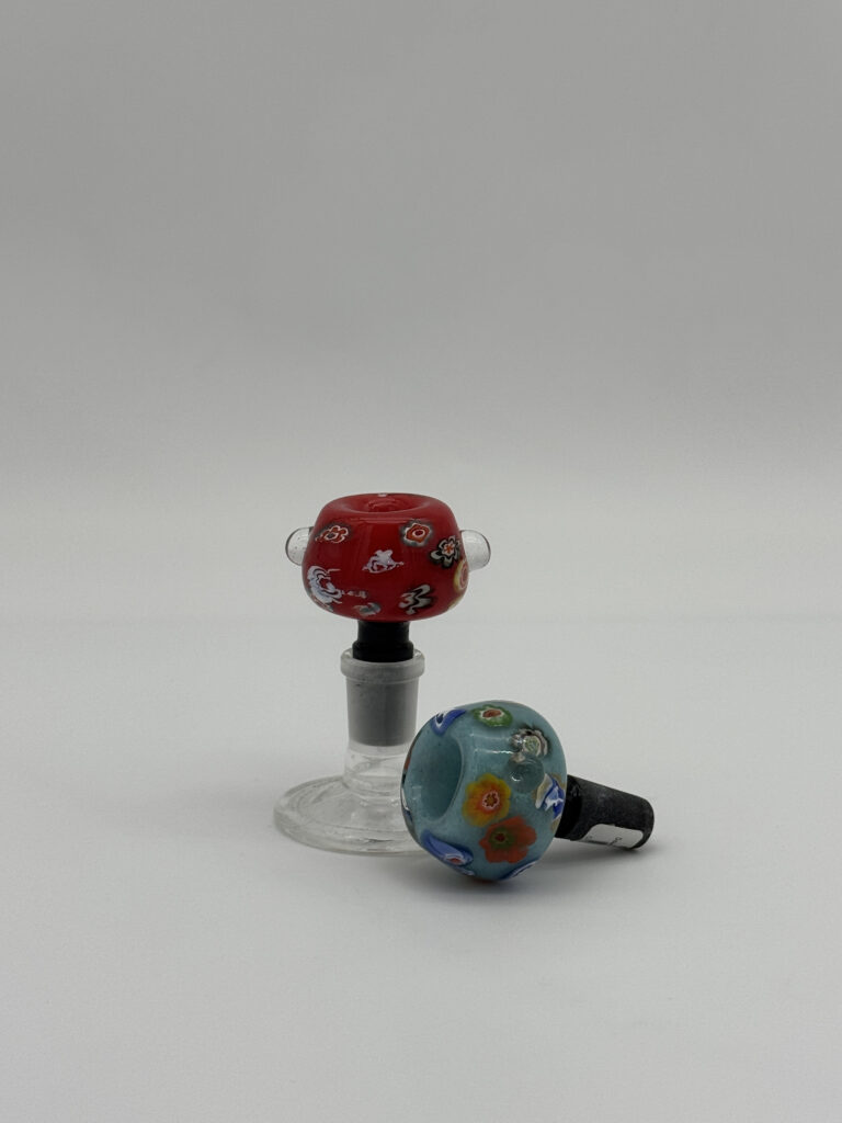 Double Wall Glass Cone Japanese Flowers 14mm - East Coast Bongs