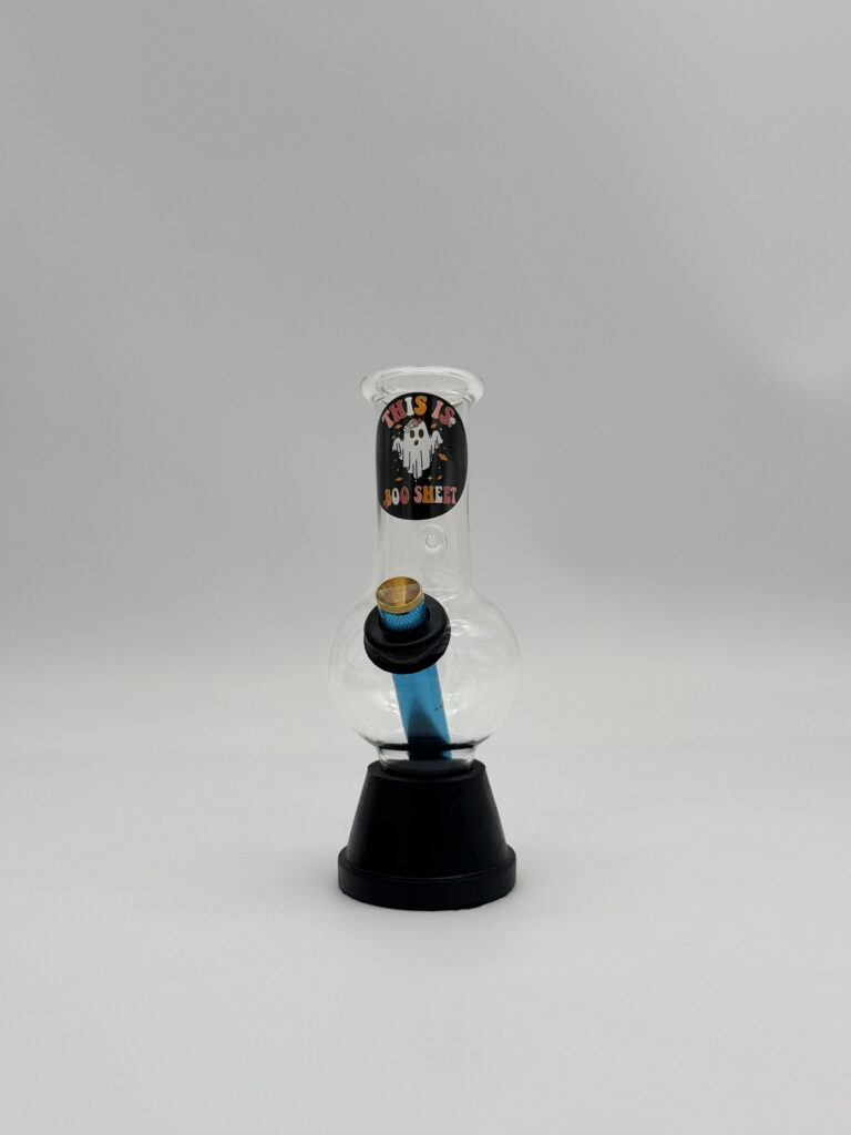 Pyrex Small Bonza Bubble Bong "Boo Sheet" 20cm - East Coast Bongs